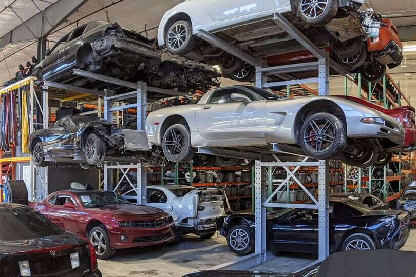 Vehicle Storage Racks | Salvage Yard Racking Systems